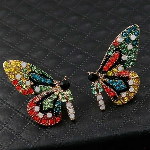 Lirrio's Closet | Jewelry | Asymmetrical Butterfly Earrings Nwt | Poshmark